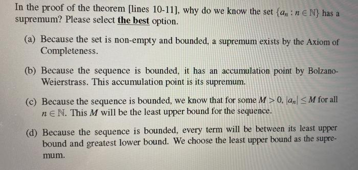 Solved In the proof of the theorem [lines 10−11], why do we | Chegg.com