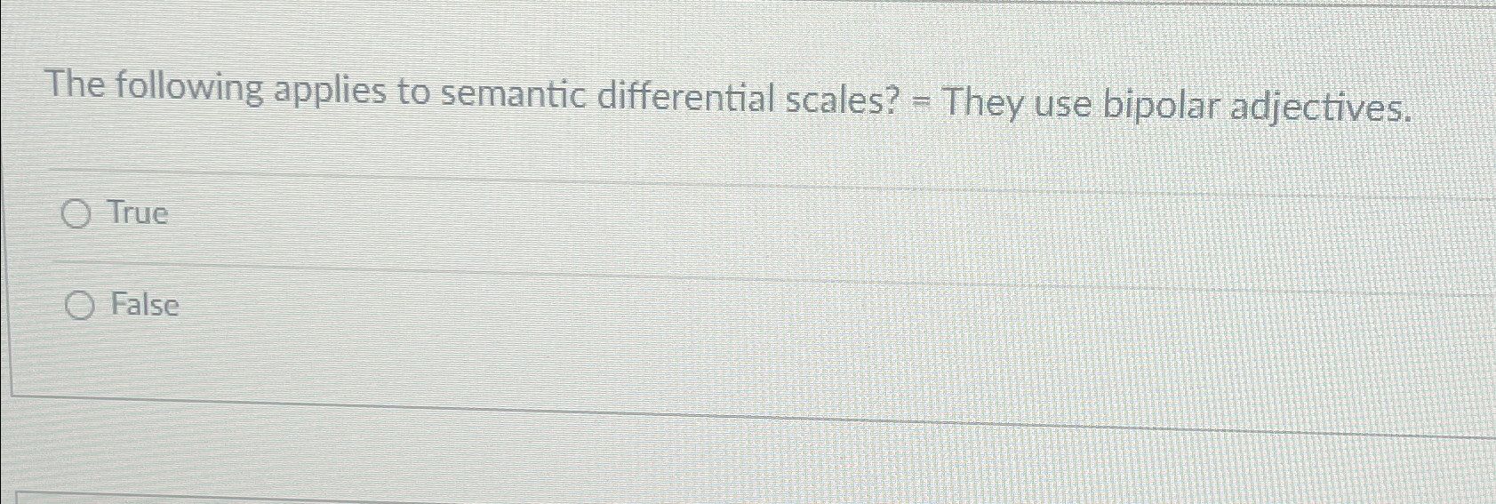 Solved The following applies to semantic differential | Chegg.com
