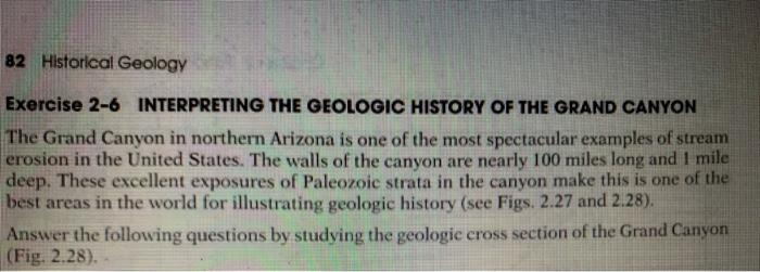 Solved 82 Historical Geology Exercise 2-6 INTERPRETING THE | Chegg.com
