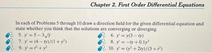 Solved Chapter 2. First Order Differential Equations In each | Chegg.com