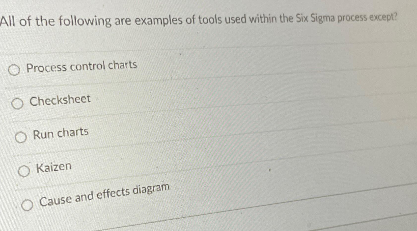 Solved All of the following are examples of tools used | Chegg.com