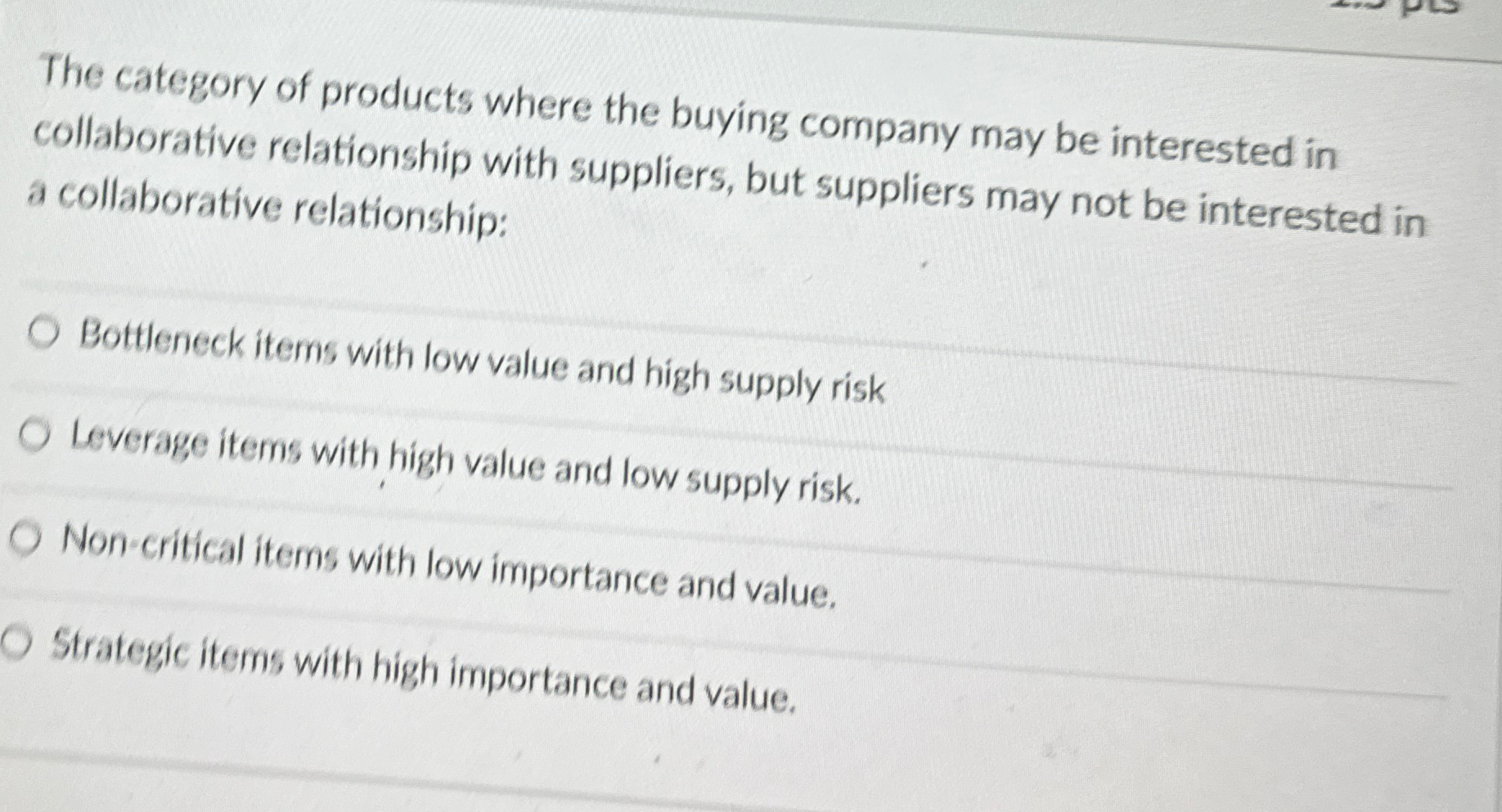 Solved The category of products where the buying company may | Chegg.com