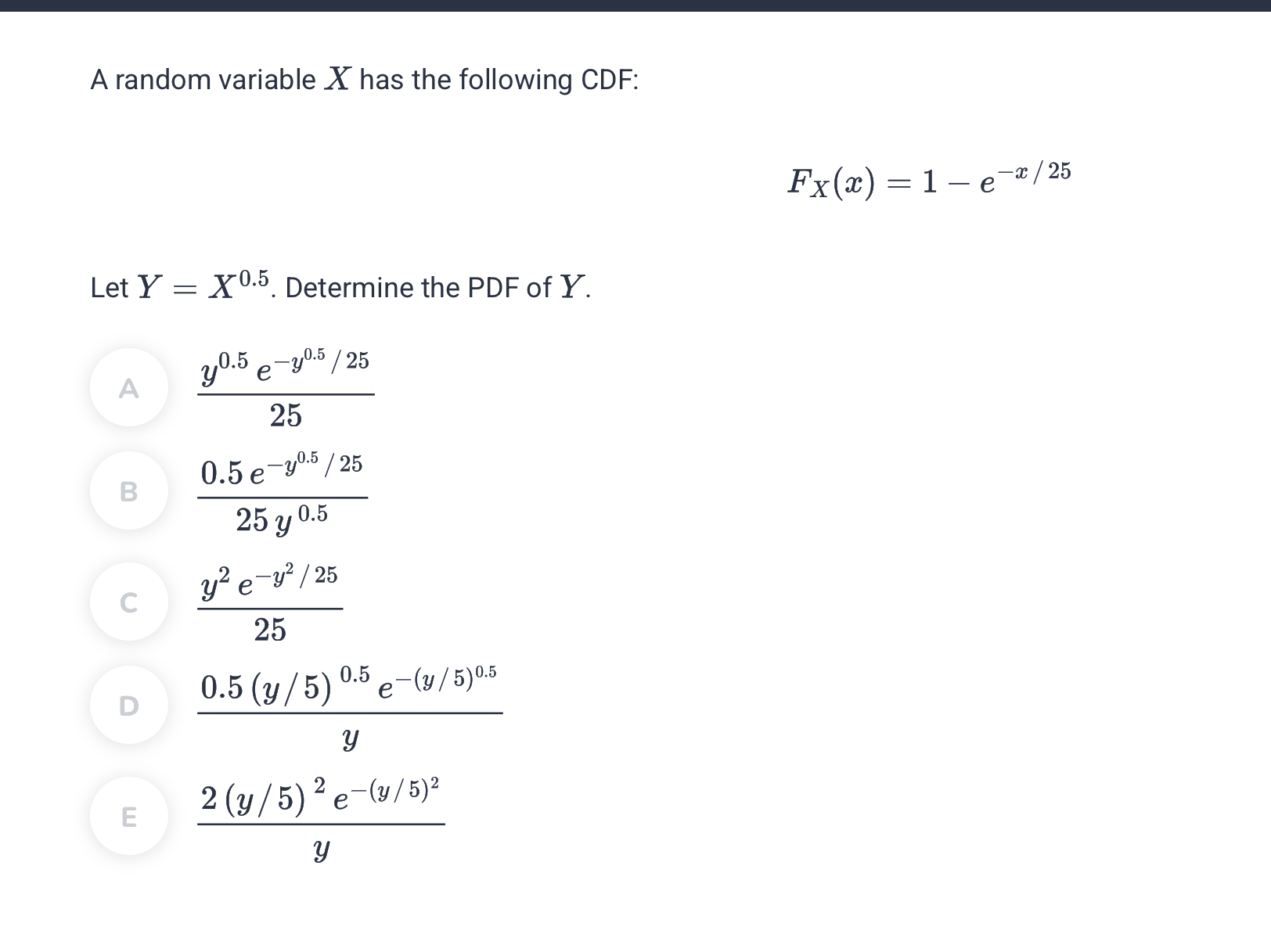Solved A random variable x ﻿has the following | Chegg.com
