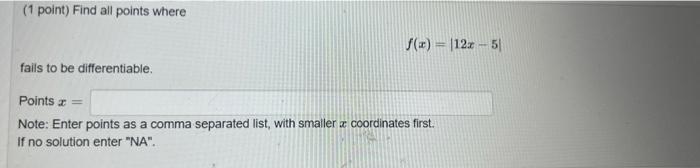 Solved (1 point) Let f(x)=4x−6x6. Then the siope of the | Chegg.com