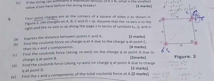 Solved (c) ﻿If the string can withstand a maximum tension of | Chegg.com