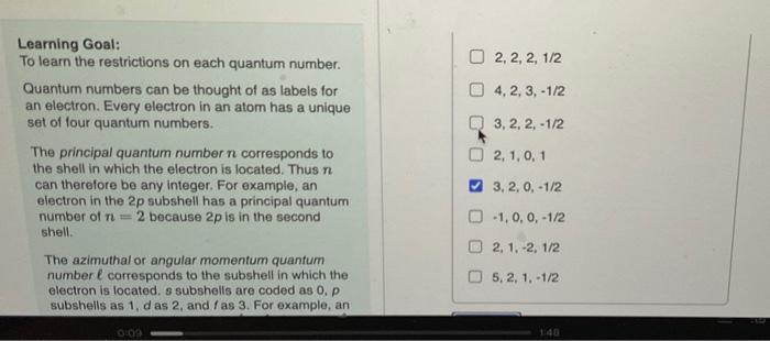 Solved Learning Goal: To learn the restrictions on each | Chegg.com