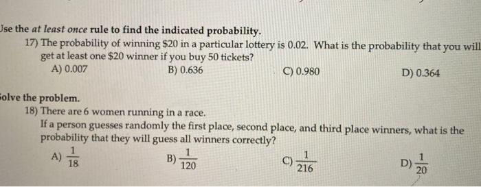 Solved Use the at least once rule to find the indicated | Chegg.com