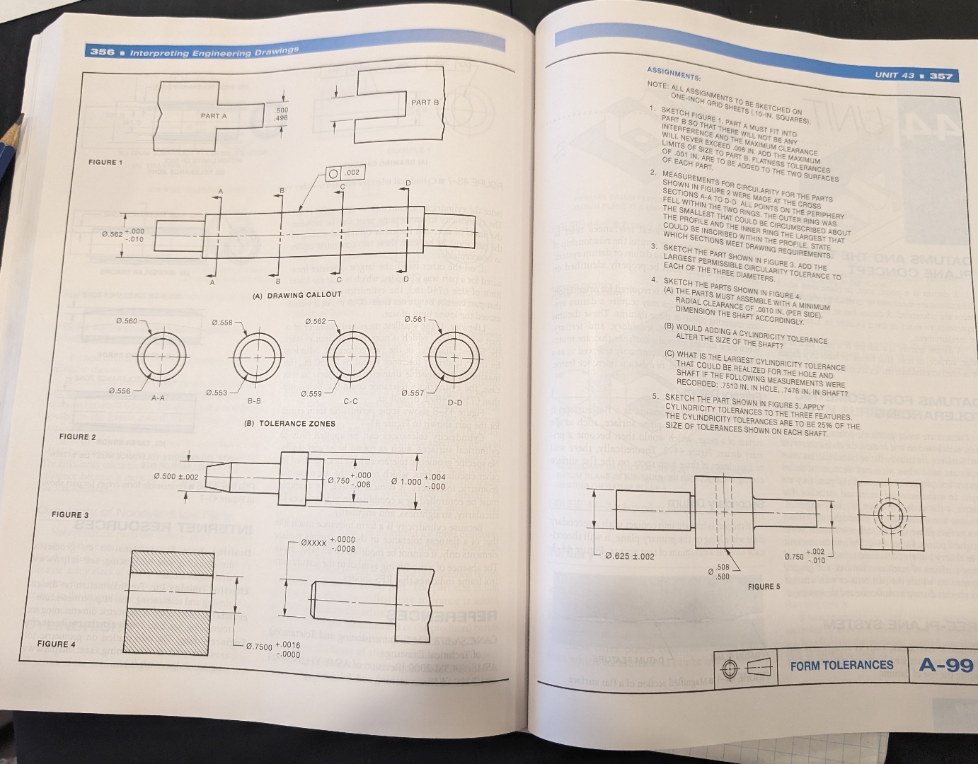 Solved 356 - ﻿Interpreting Engineering Drawings FIGURE 1(B) | Chegg.com