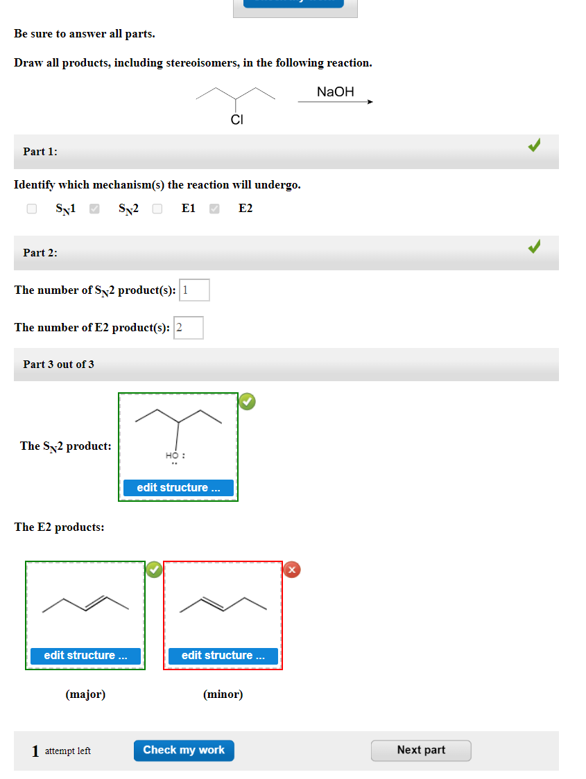 Solved Be sure to answer all parts.Draw all products, | Chegg.com