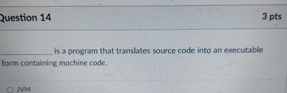 Solved Question 143 ﻿ptsis a program that translates source | Chegg.com
