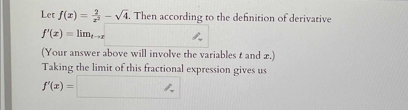 Solved Let F X 2x2 42 ﻿then According To The Definition Of