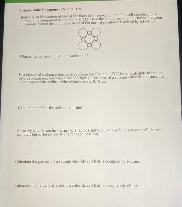 Solved Data: Experiment 9; Crystal Structures Simple Cubic | Chegg.com
