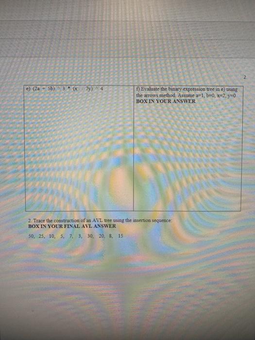 Solved e) (2a - 5b) 3 (x-7) 4 Evaluate the binary expression | Chegg.com