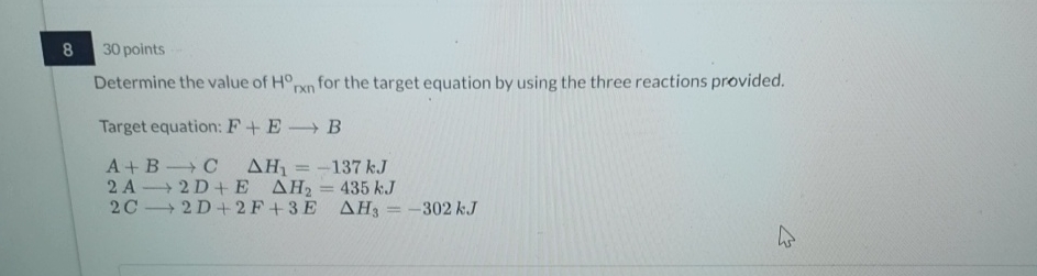 Solved 830 ﻿pointsDetermine the value of H°?rxn ﻿for the | Chegg.com