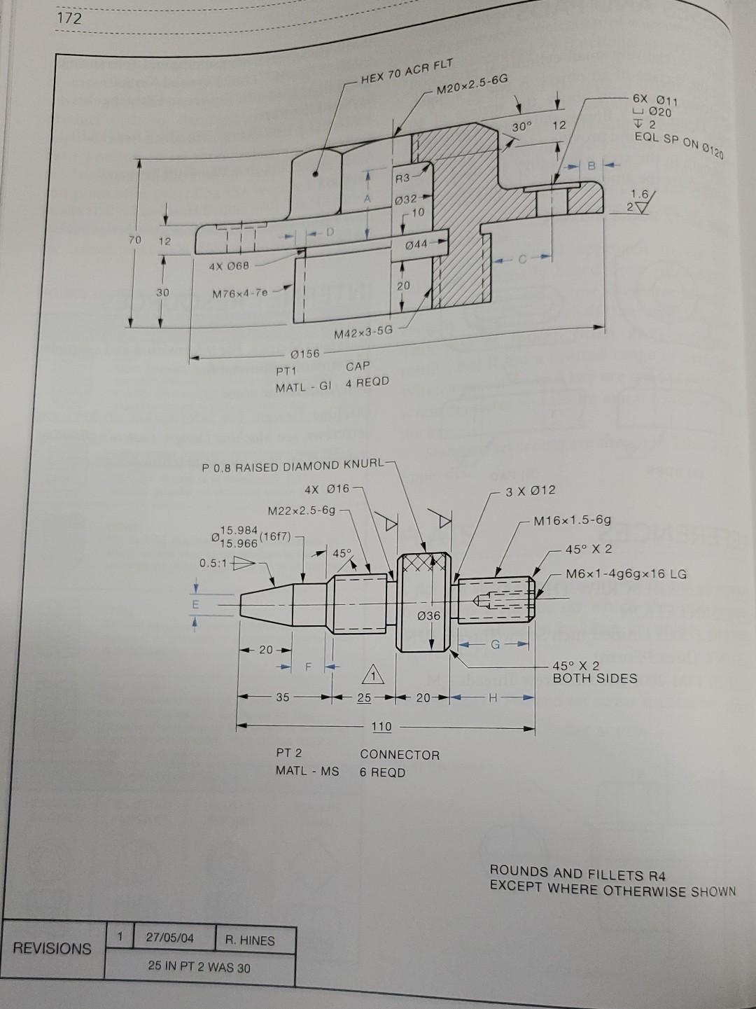 Solved ROUNDS AND FILLETS R4 EXCEPT WHERE OTHERWISE | Chegg.com Solved ROUNDS AND FILLETS R4 EXCEPT WHERE OTHERWISE | Chegg.com