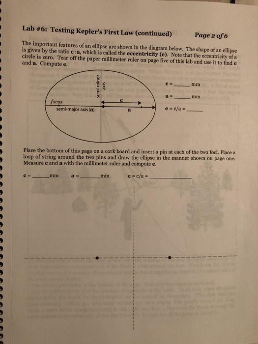 Lab #6: Testing Kepler's First Law (continued) Page 2 | Chegg.com
