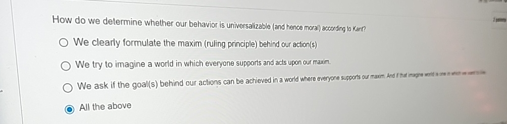 Solved How do we determine whether our behavior is | Chegg.com