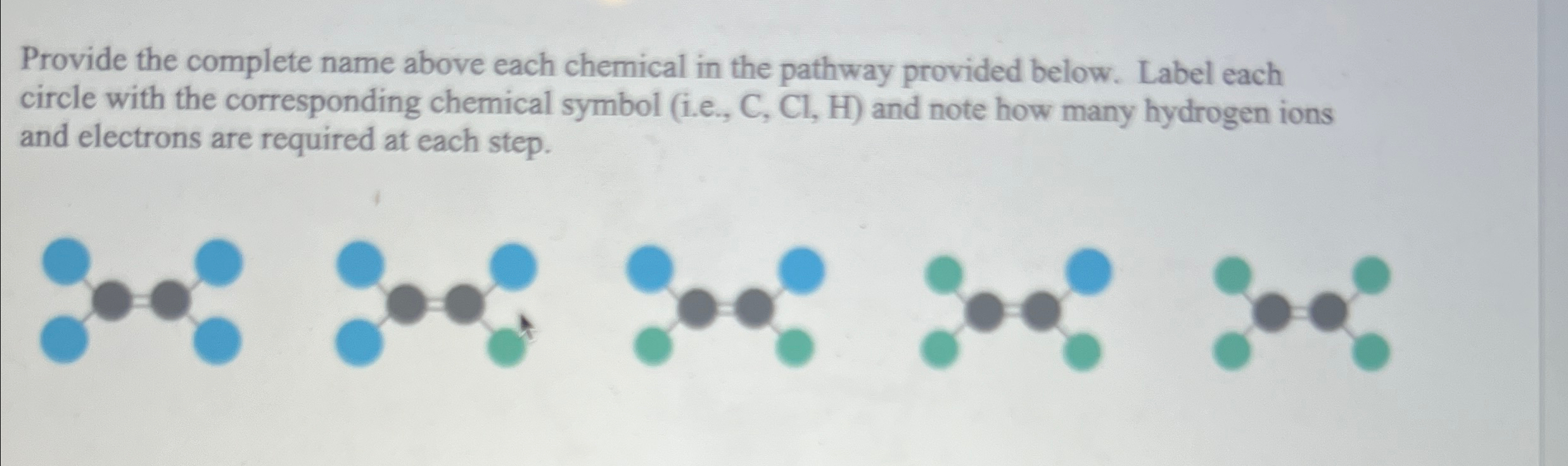 Provide the complete name above each chemical in the | Chegg.com