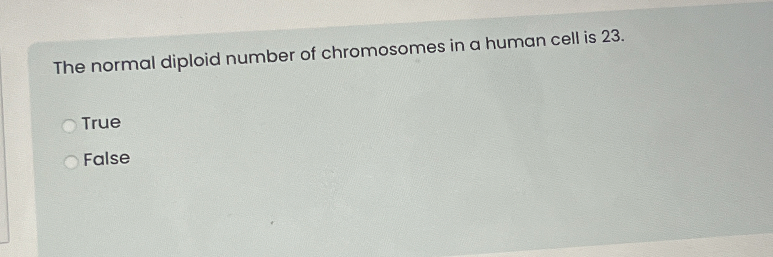 Solved The normal diploid number of chromosomes in a human | Chegg.com