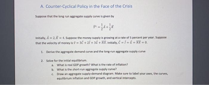 A. Counter-Cyclical Policy in the face of the Crisis | Chegg.com