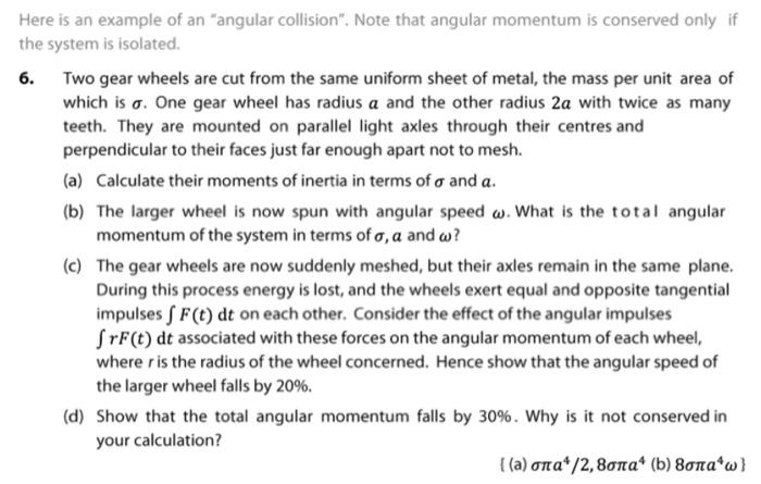 Solved Here is an example of an "angular collision". Note | Chegg.com