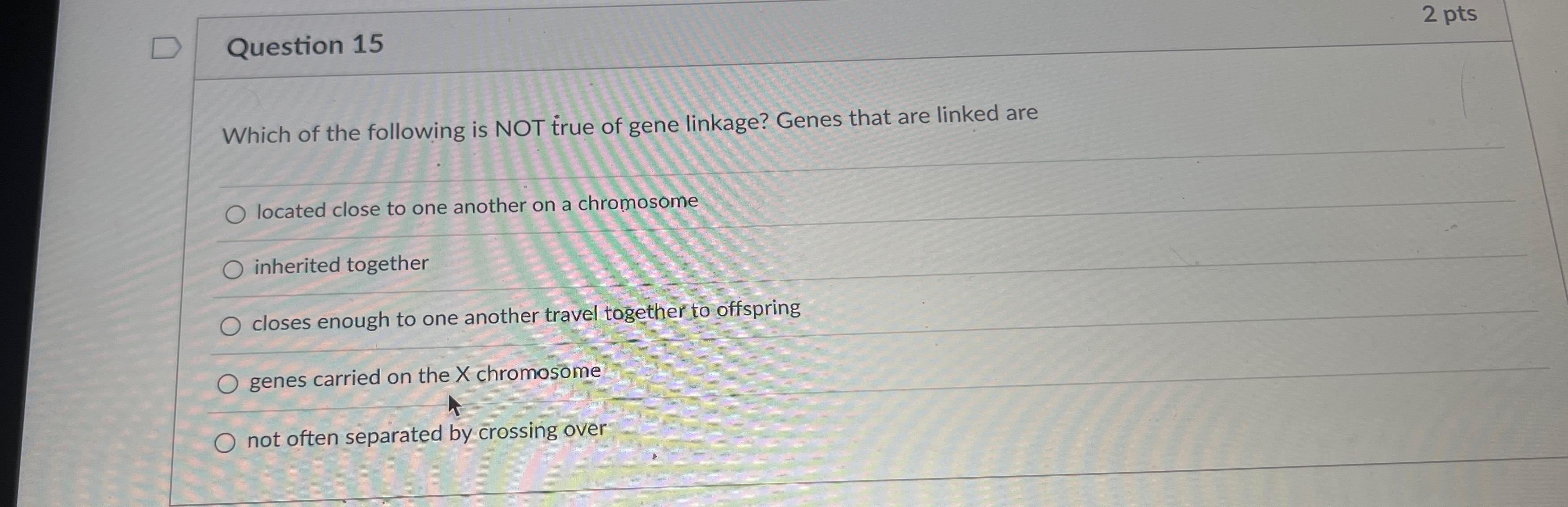 Solved Question 152 ﻿ptsWhich of the following is NOT true | Chegg.com