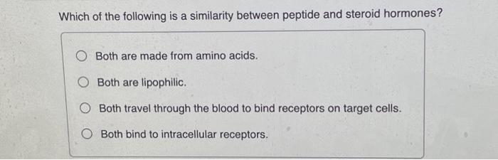 Solved Which of the following is a similarity between | Chegg.com