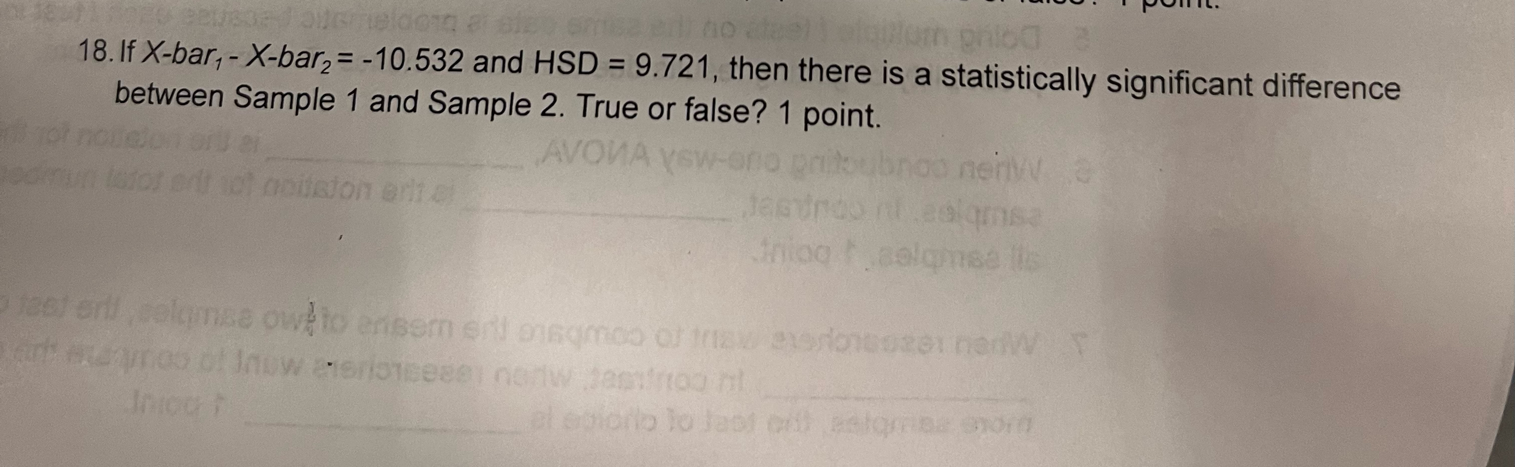 Solved If x-bar r1-x-bar r2=-10.532 ﻿and HSD=9.721, ﻿then | Chegg.com