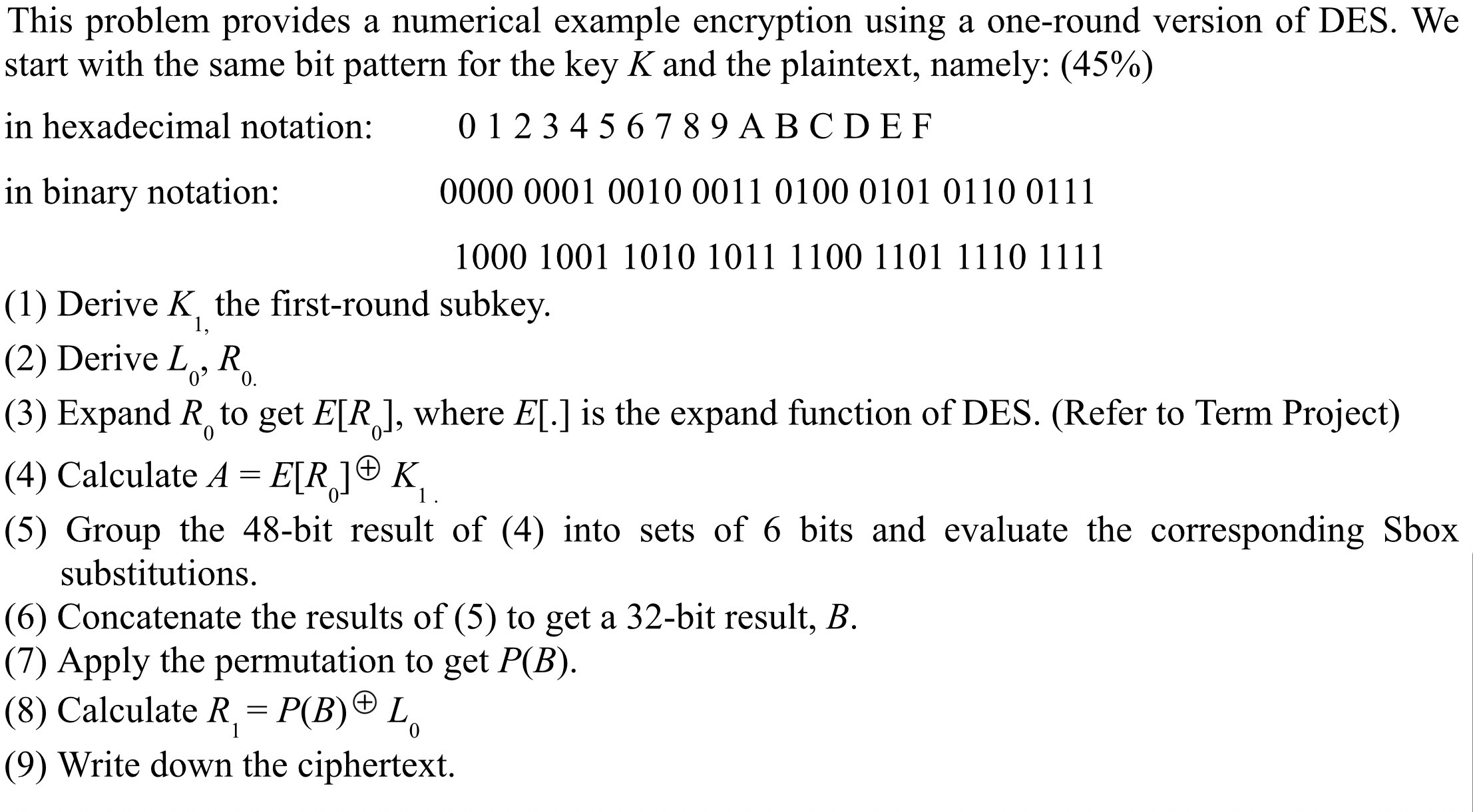 Solved This problem provides a numerical example encryption | Chegg.com