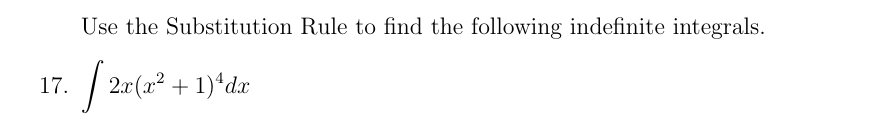Solved Use the Substitution Rule to find the following | Chegg.com