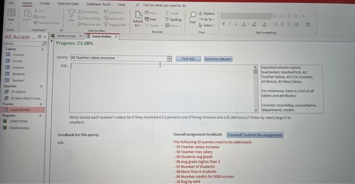 Solved Expected column namest teacherlast, teacherfirst, As | Chegg.com