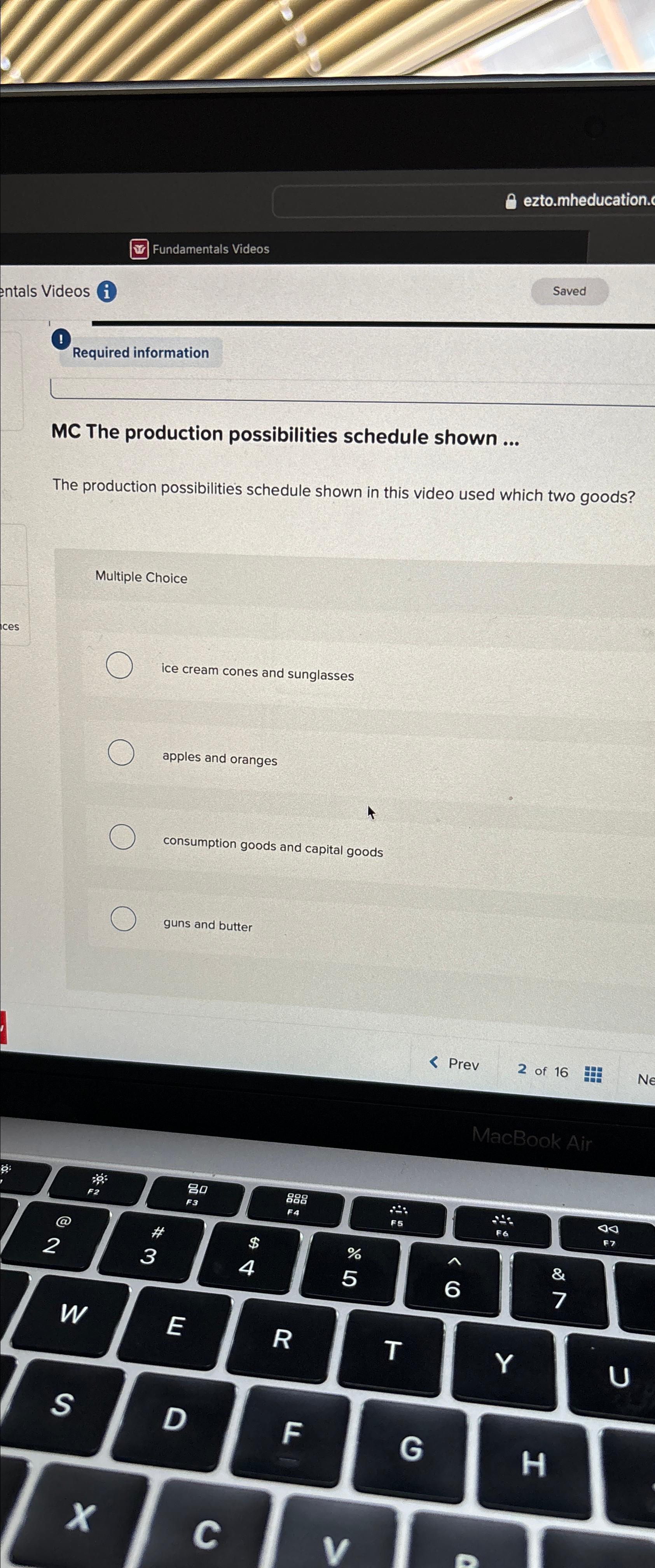 Solved ezto.mheducation.Fundamentals Videosentals | Chegg.com