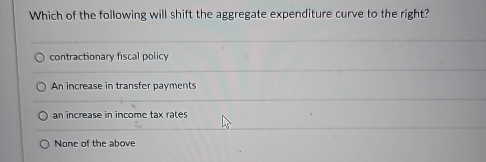Solved Which of the following will shift the aggregate | Chegg.com