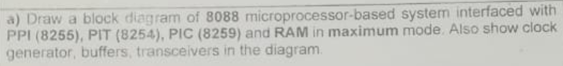 Solved a) ﻿Draw a block diagram of 8088 | Chegg.com