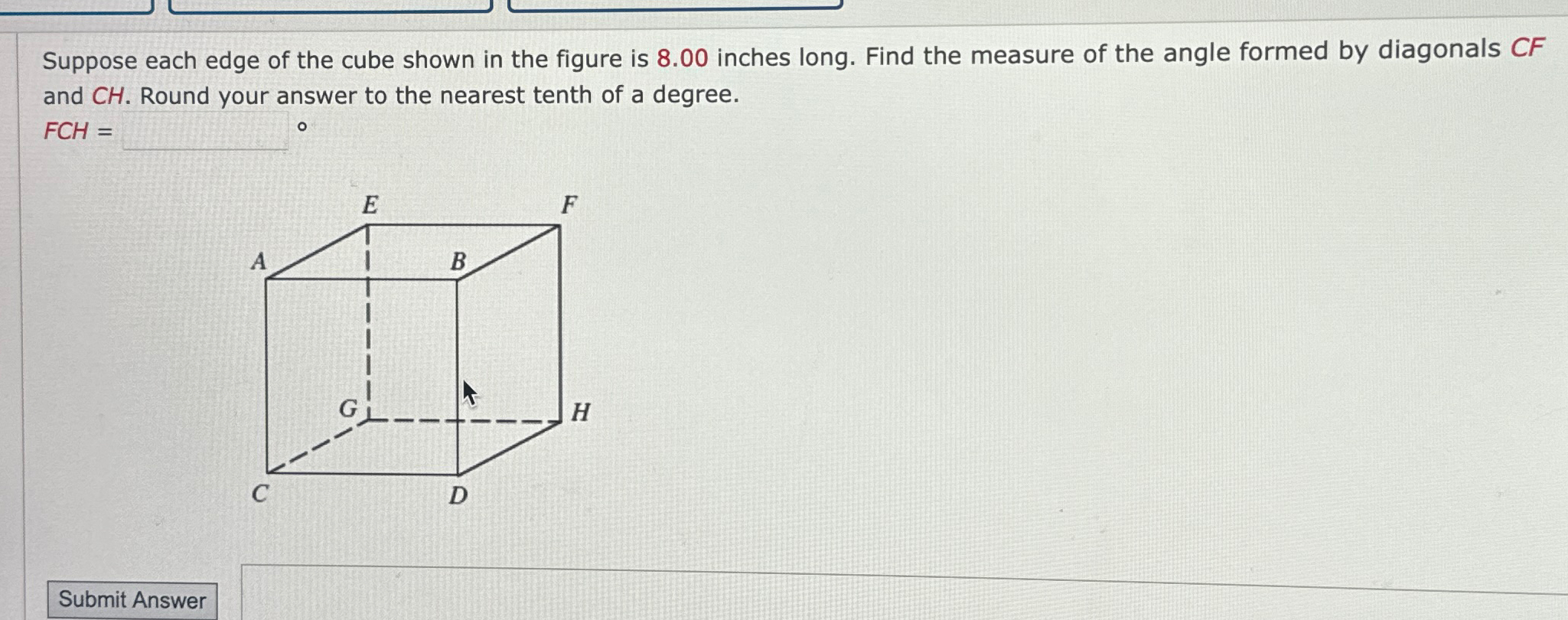 Solved Suppose each edge of the cube shown in the figure is | Chegg.com