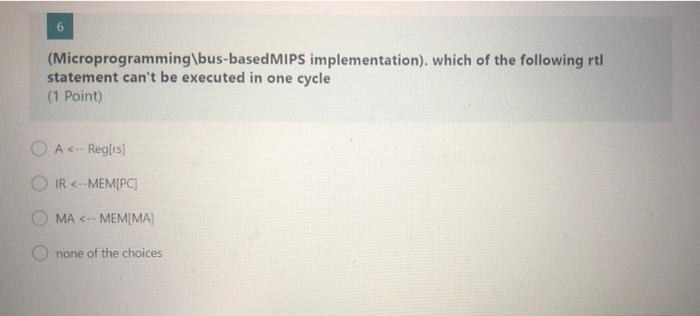 Solved Microprogrammingbus Based Mips Implementation 2204