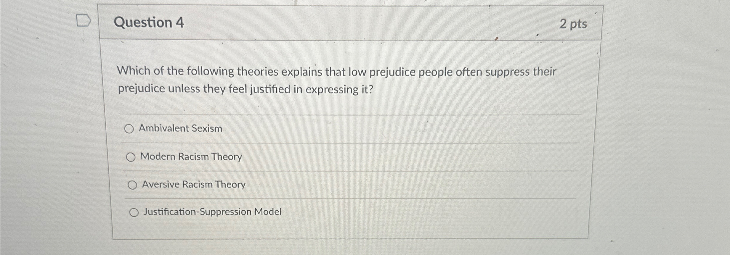 Solved Question 42 ﻿ptsWhich of the following theories | Chegg.com