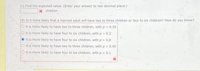 Solved X - the number of children married people howe. the | Chegg.com