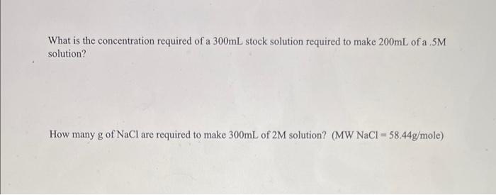 Solved How many mL are required to make a 65% solution using | Chegg.com