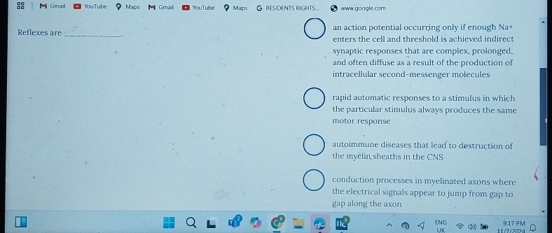 Solved GmailYouTubeMapsGmailYouTubeMapsRESIDENTS | Chegg.com