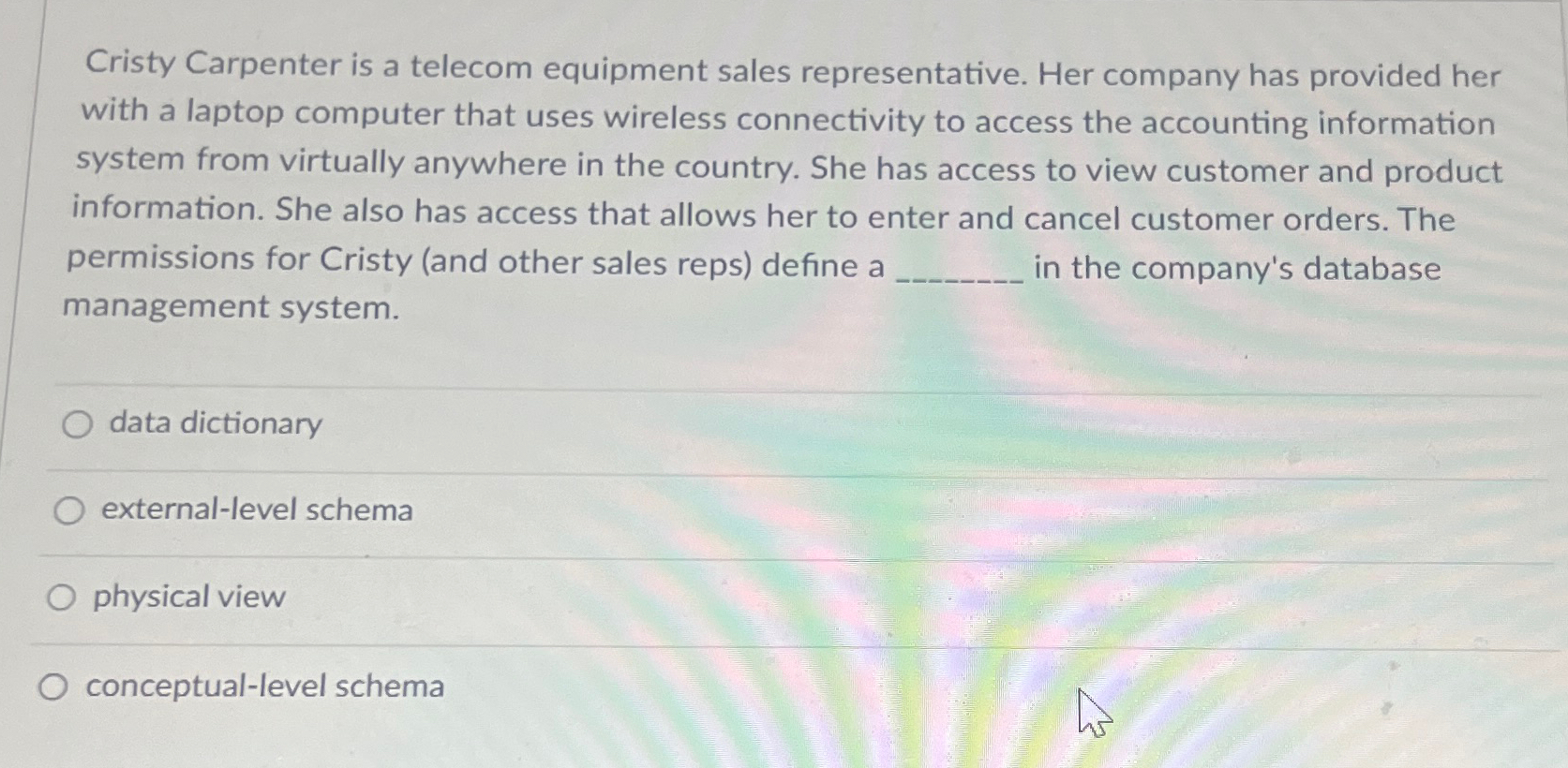 Solved Cristy Carpenter is a telecom equipment sales | Chegg.com