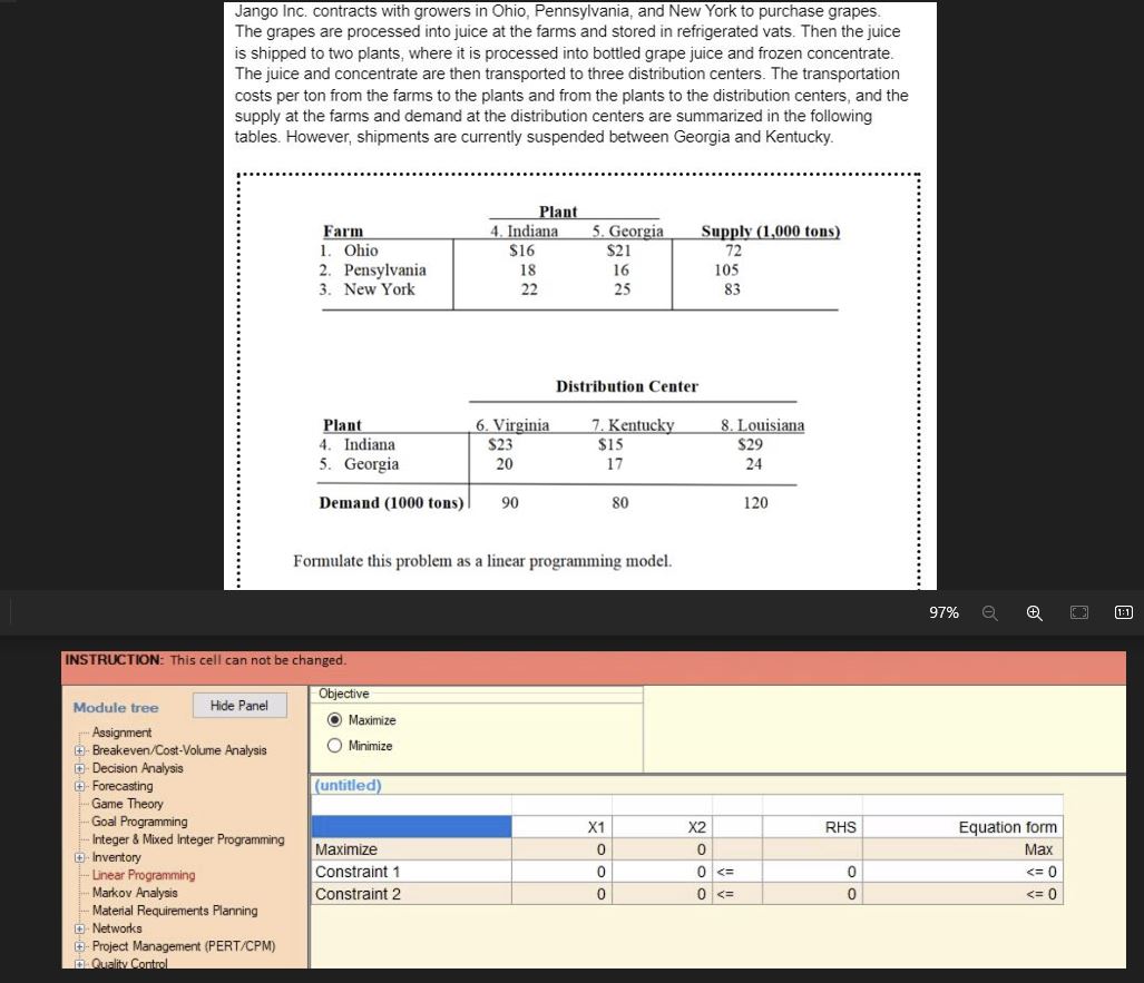 Solved INSTRUCTION: This cell can not be changed.Module | Chegg.com