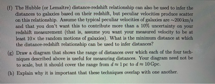 Solved 4.) Distance Ladder In this problem, we will | Chegg.com