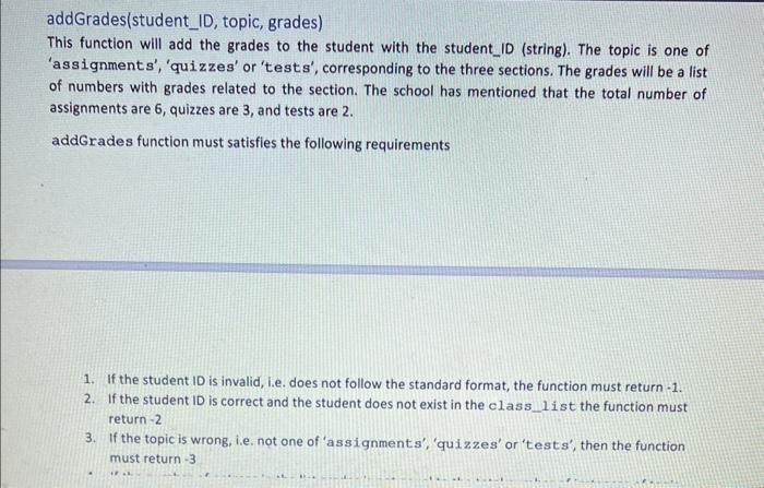 Solved Problem: You are asked to develop a Python module to | Chegg.com