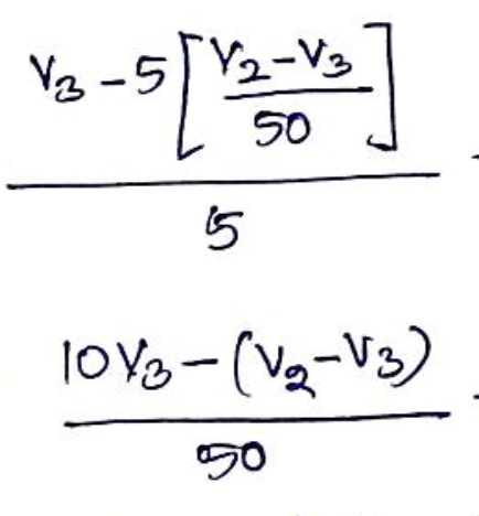 Solved v3-5[V2-v350]510v3-(v2-v3)50 (Can you please explain | Chegg.com