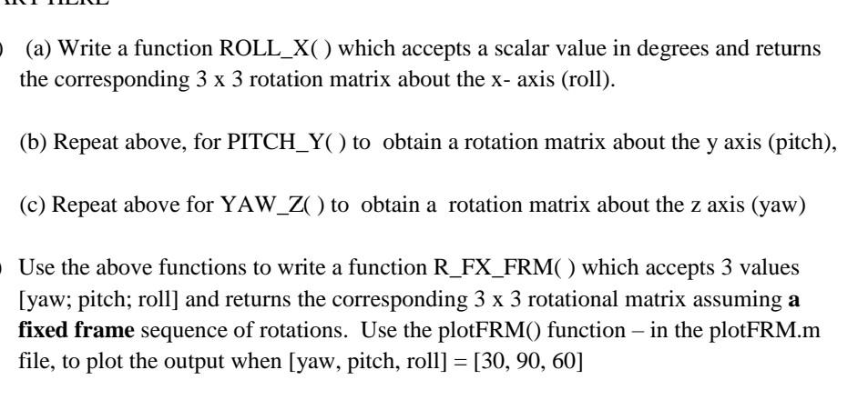 Solved (a) Write a function ROLL_X( ) which accepts a scalar | Chegg.com