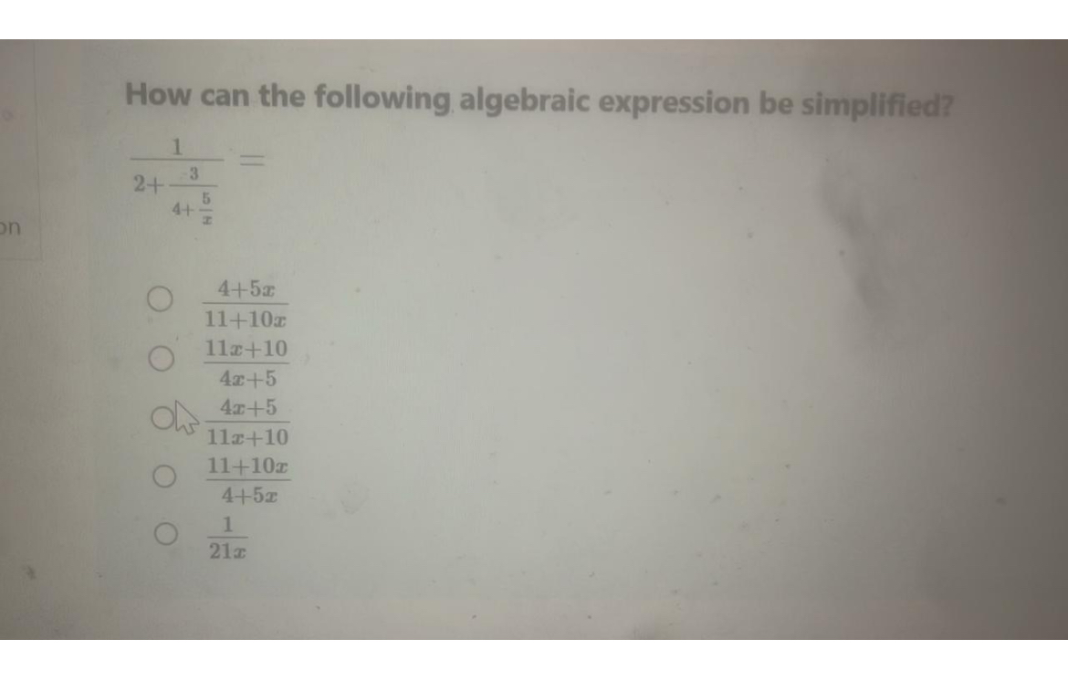Solved How can the following algebraic expression be | Chegg.com
