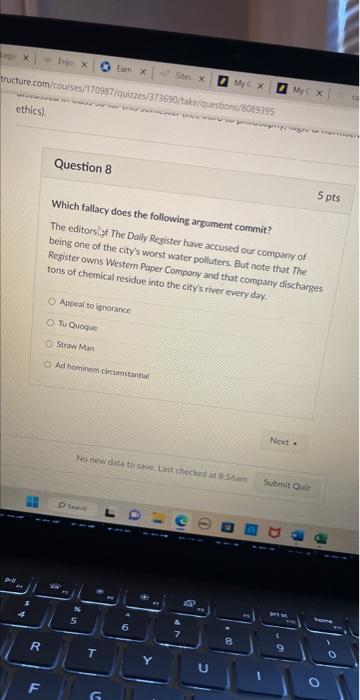 Which fallacy does the following argument commit? The | Chegg.com