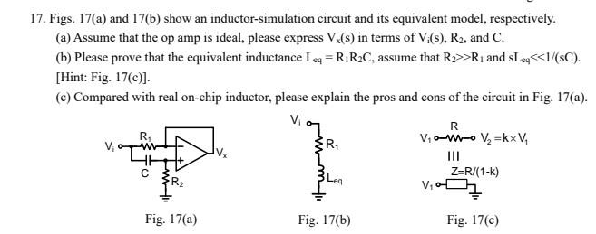 Solved 17. Figs. 17(a) and 17 (b) show an | Chegg.com