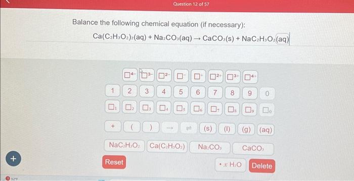Solved Balance the following chemical equation (if | Chegg.com